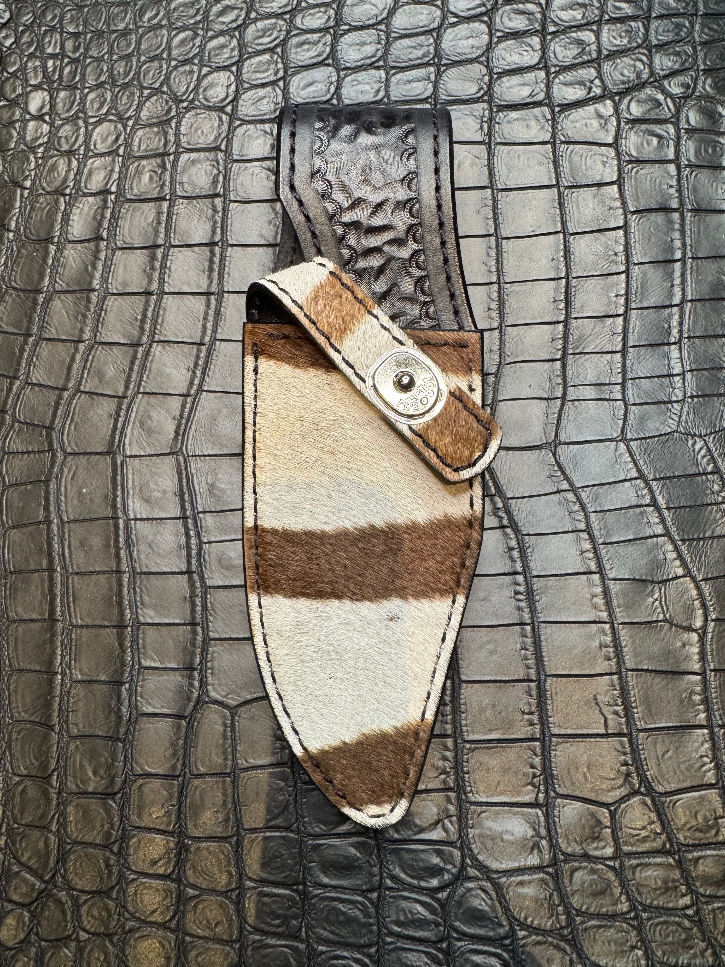Randall Model 19-5 Exotic Zebra Skin Sheath from Treeman. – Bellaire ...