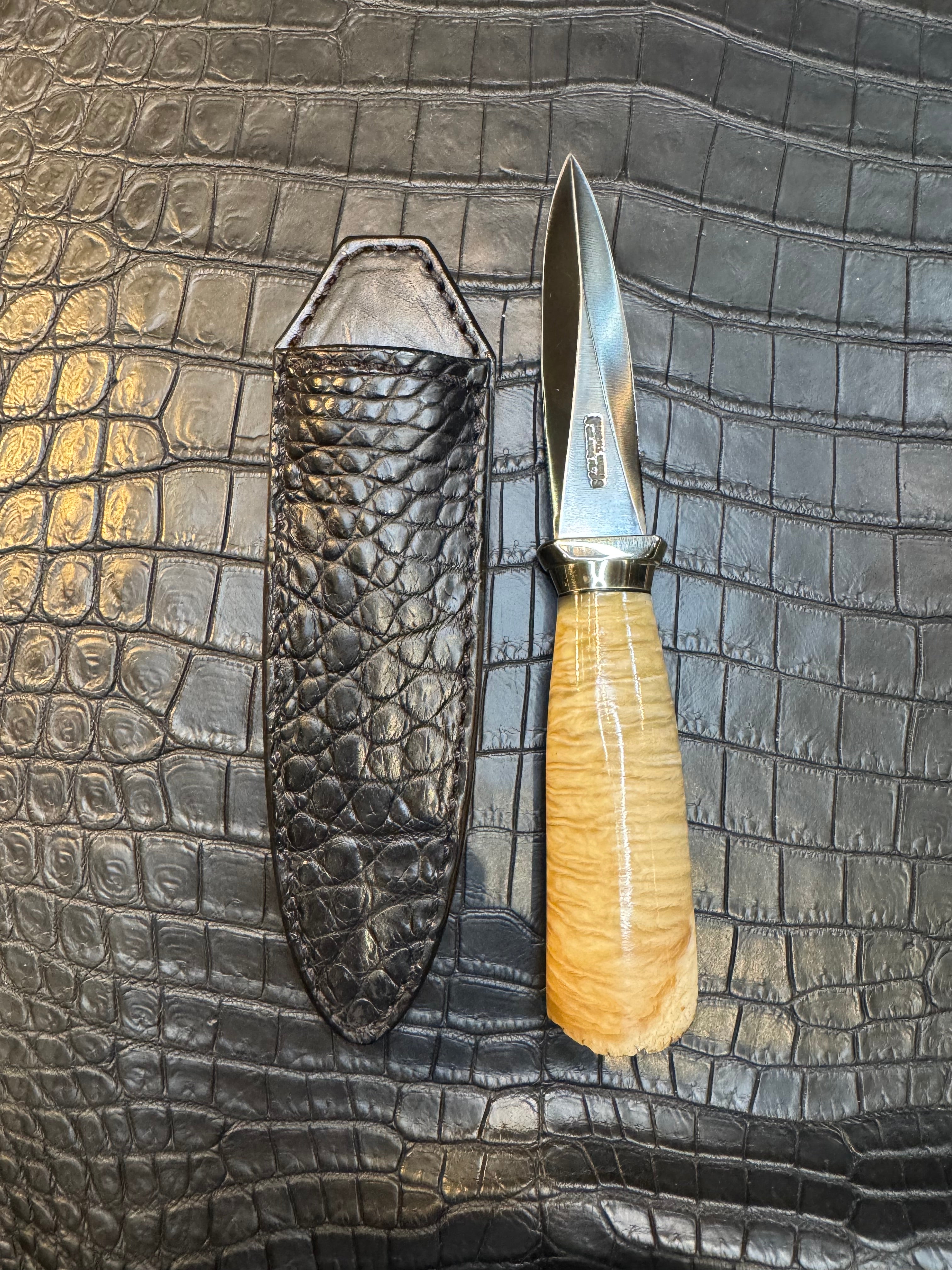 Randall Model 24 “Guardian” Sheath in Exotic Black Crocodile by Treema ...