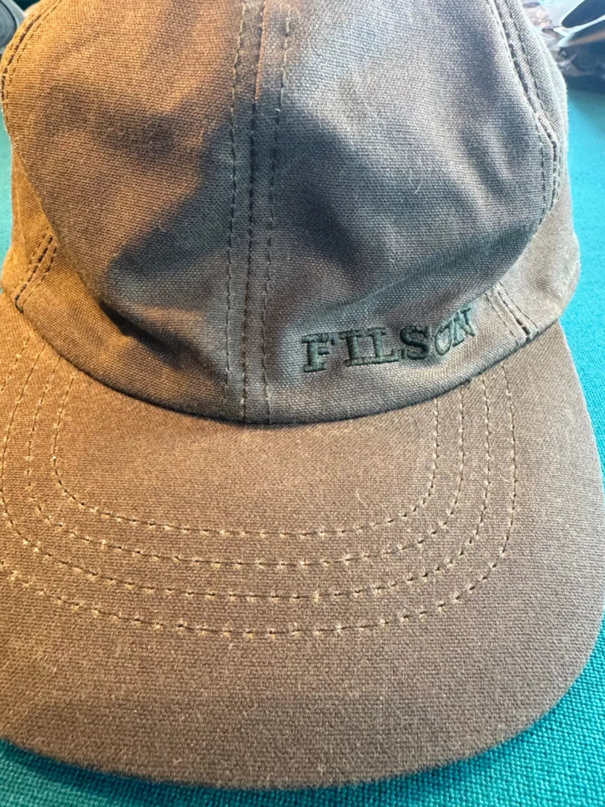 Filson Insulated Tin Cloth Cap 60068 USA M Otter Green OG Vintage New ...